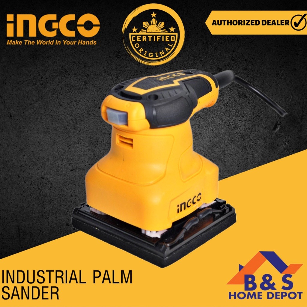 Ingco Industrial Palm Sander Finishing Tool 240W with 5pcs Sand Paper ...