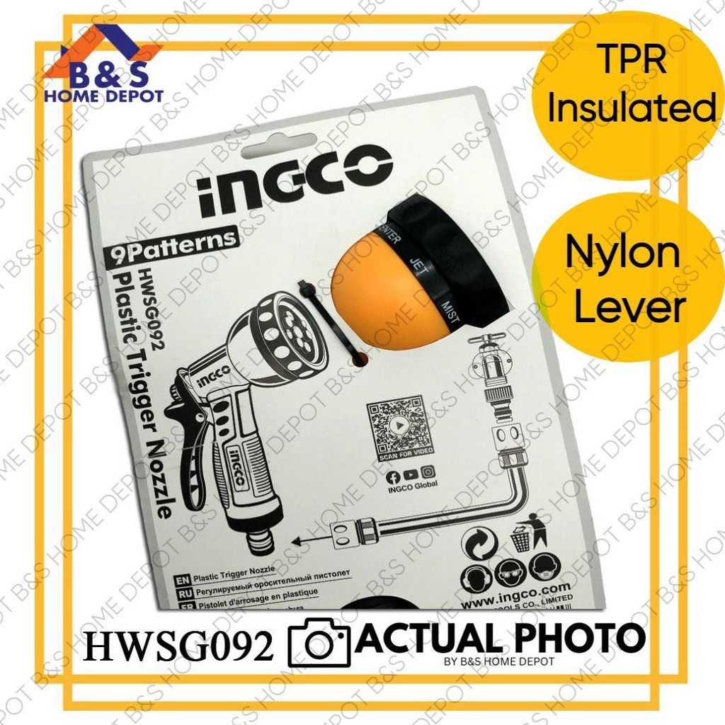 Ingco Spray Nozzle Header With 9 Patterns, Furniture & Home Living ...