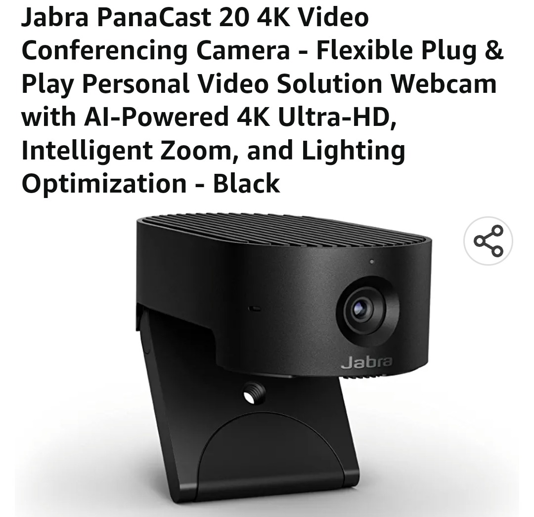 Jabra 4K AI Web Cam, Mobile Phones & Gadgets, Other Gadgets on Carousell