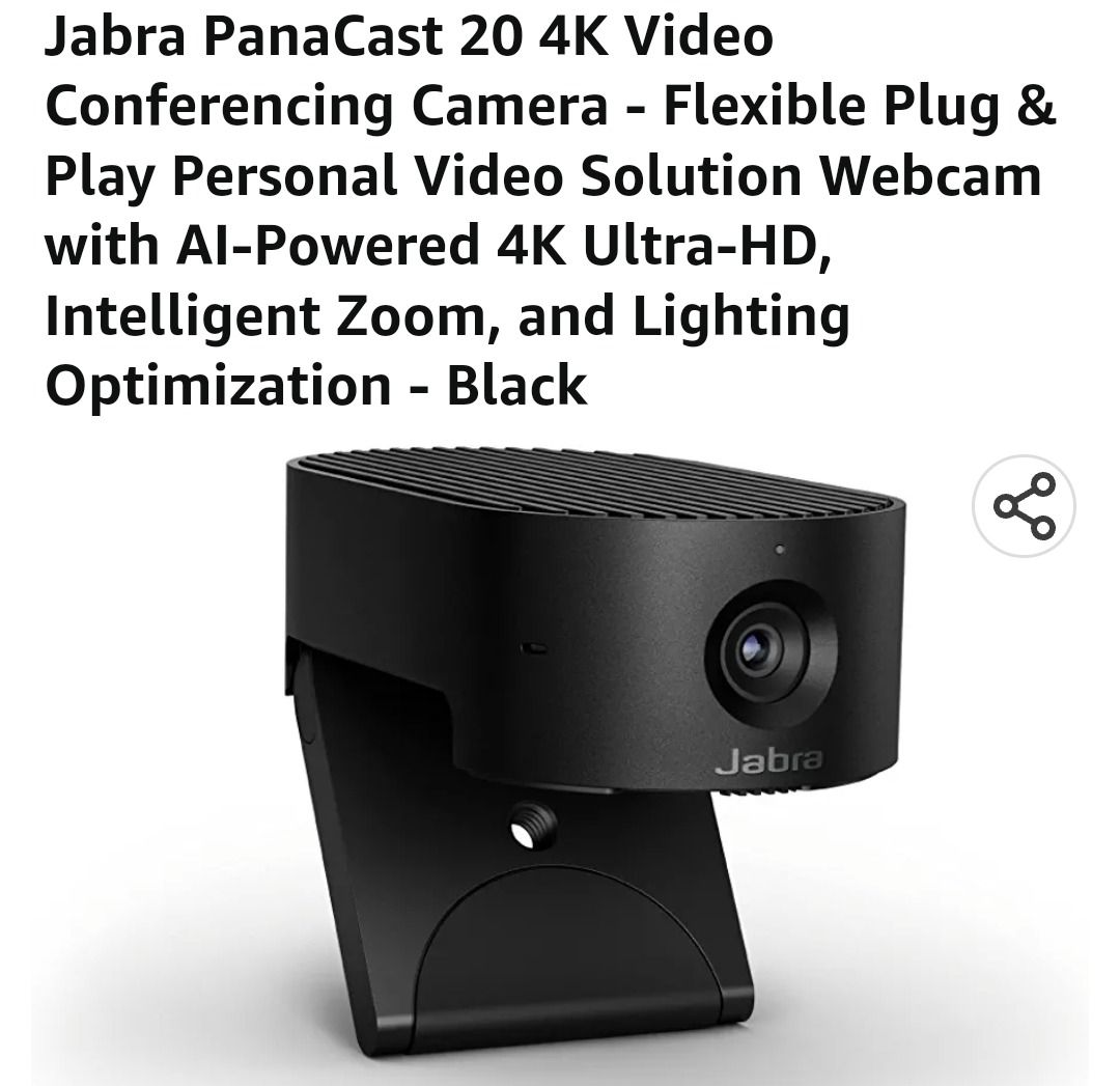 Jabra 4K AI Web Cam, Mobile Phones & Gadgets, Other Gadgets on Carousell