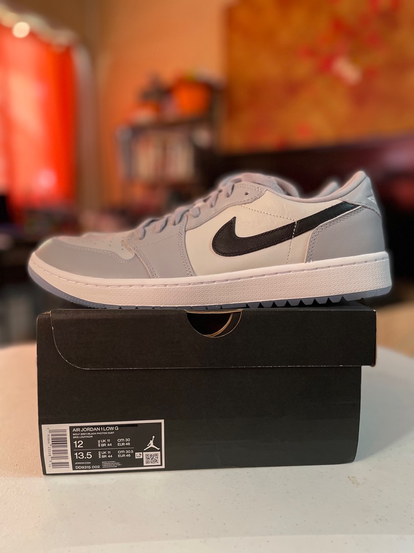 Jordan 1 low golf wolf grey, Men's Fashion, Footwear, Sneakers on Carousell