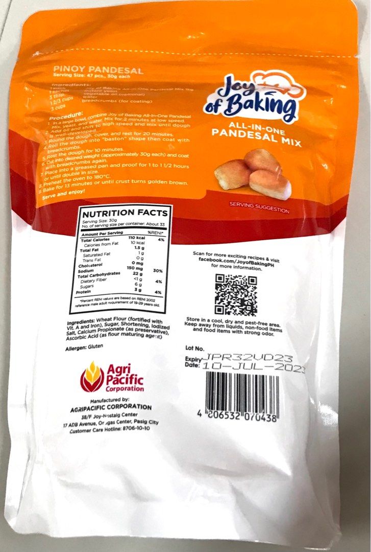 Joy of Baking Pandesal Mix 1kg Easy Bake, Food & Drinks, Homemade Bakes ...