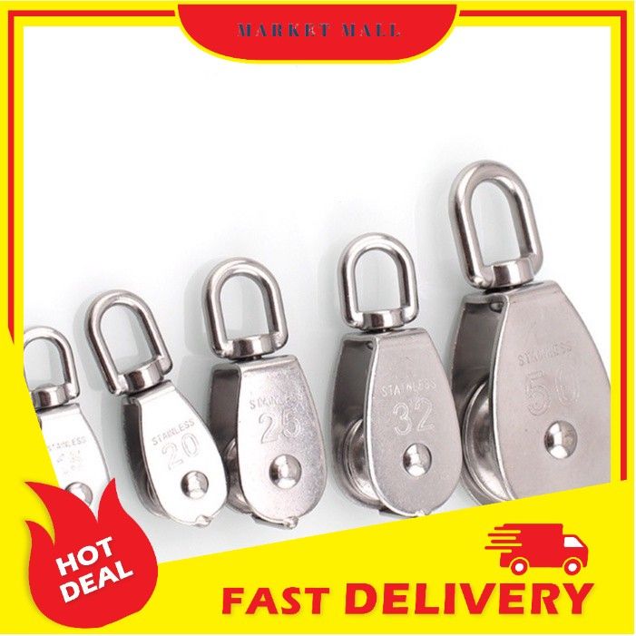 Katrol Kerekan Mini Rumah Pulley Serbaguna Swivel Pulley Stainless ...