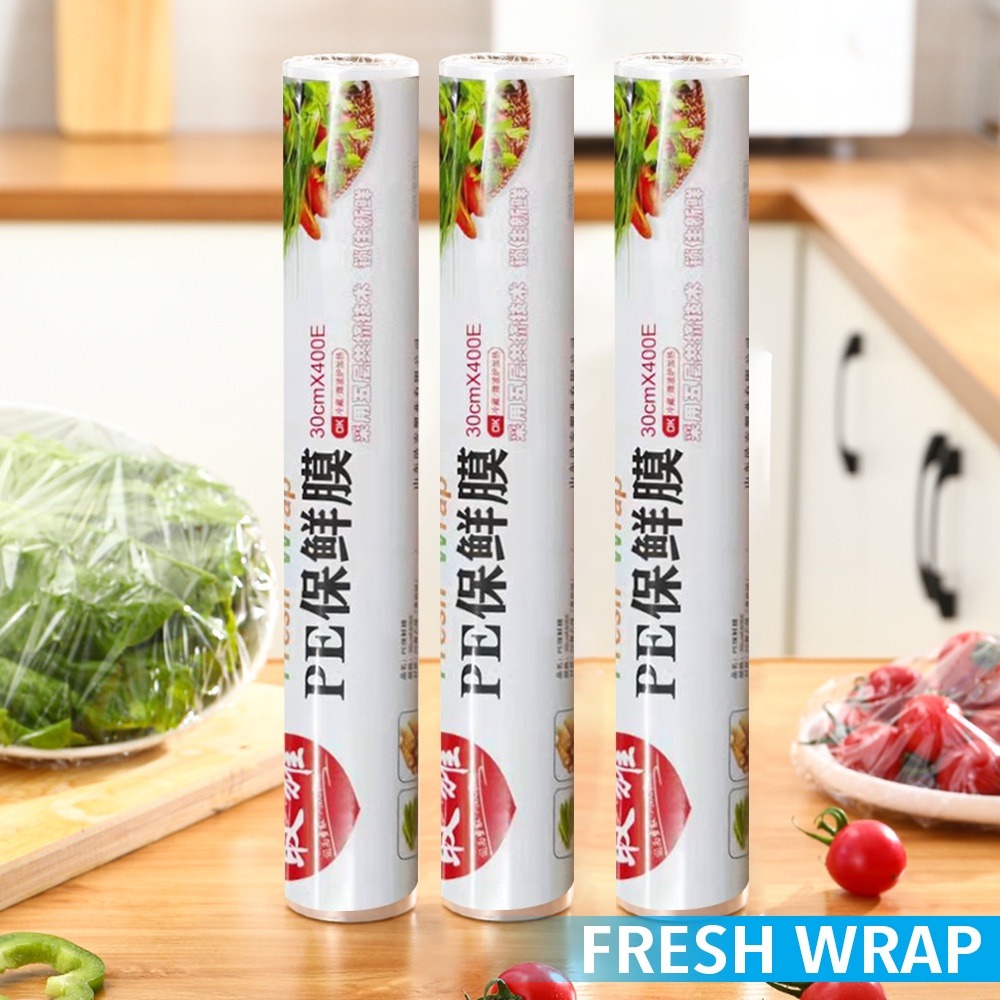 Kitchen Food Grade Safe Cling Wrap Plastic Food Cover Pre Cut Fresh ...