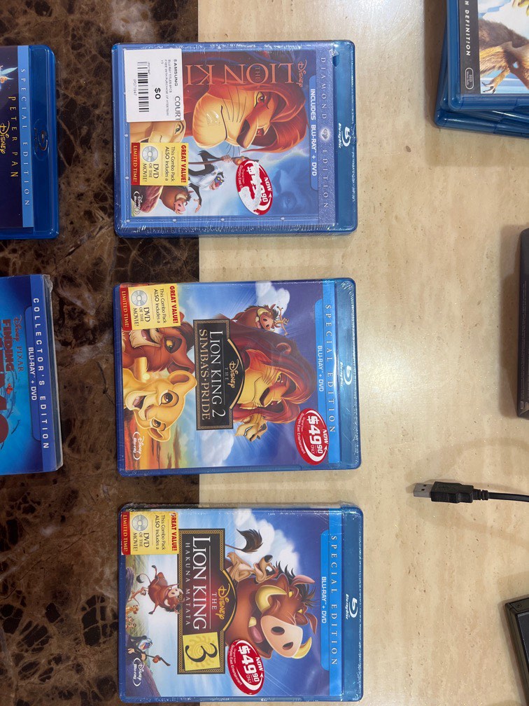 Lion King 1, Lion King 2, Lion King 3 Blue Ray, Hobbies & Toys, Music ...
