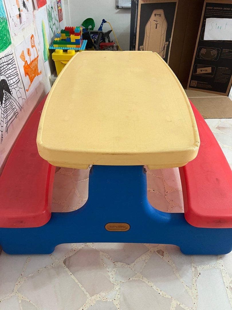 Little Tikes Kids table with bench, Babies & Kids, Baby Nursery & Kids ...