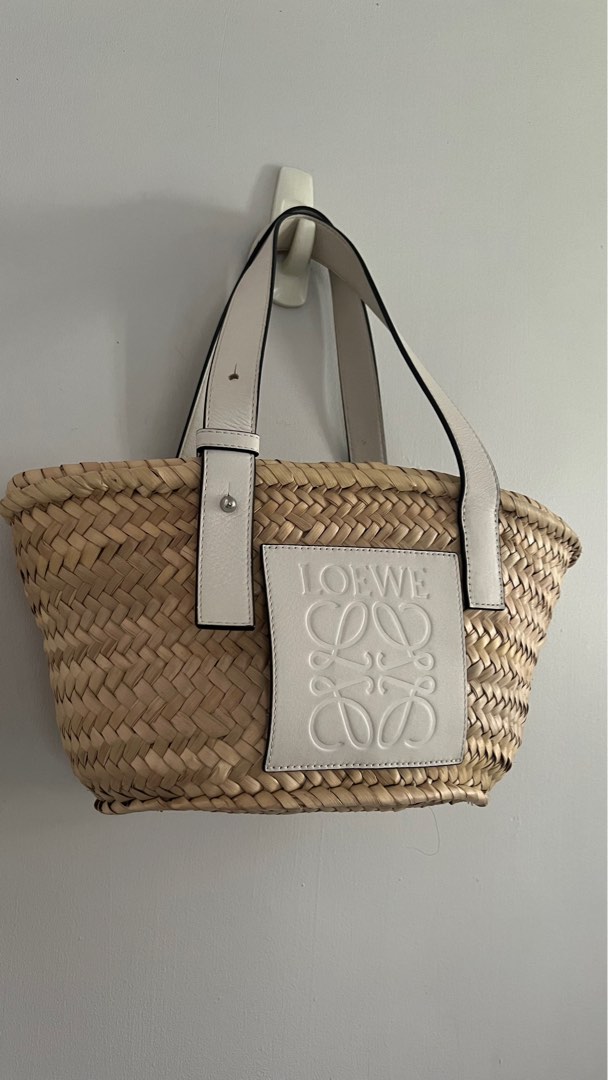 Loewe Basket Bag White Small, Luxury, Bags & Wallets on Carousell