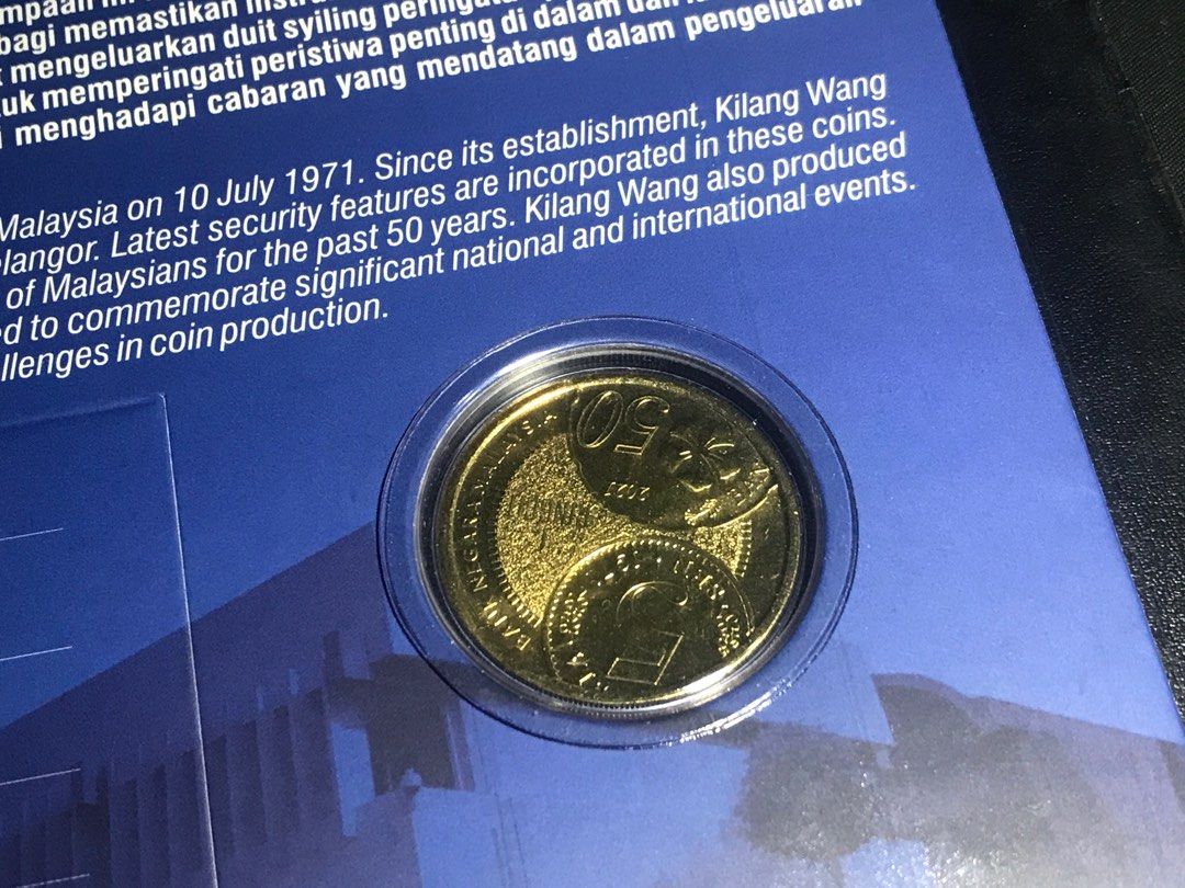 Malaysia RM1 50 tahun penghasilan duit syiling kilang wang coin card, Hobbies & Toys ...
