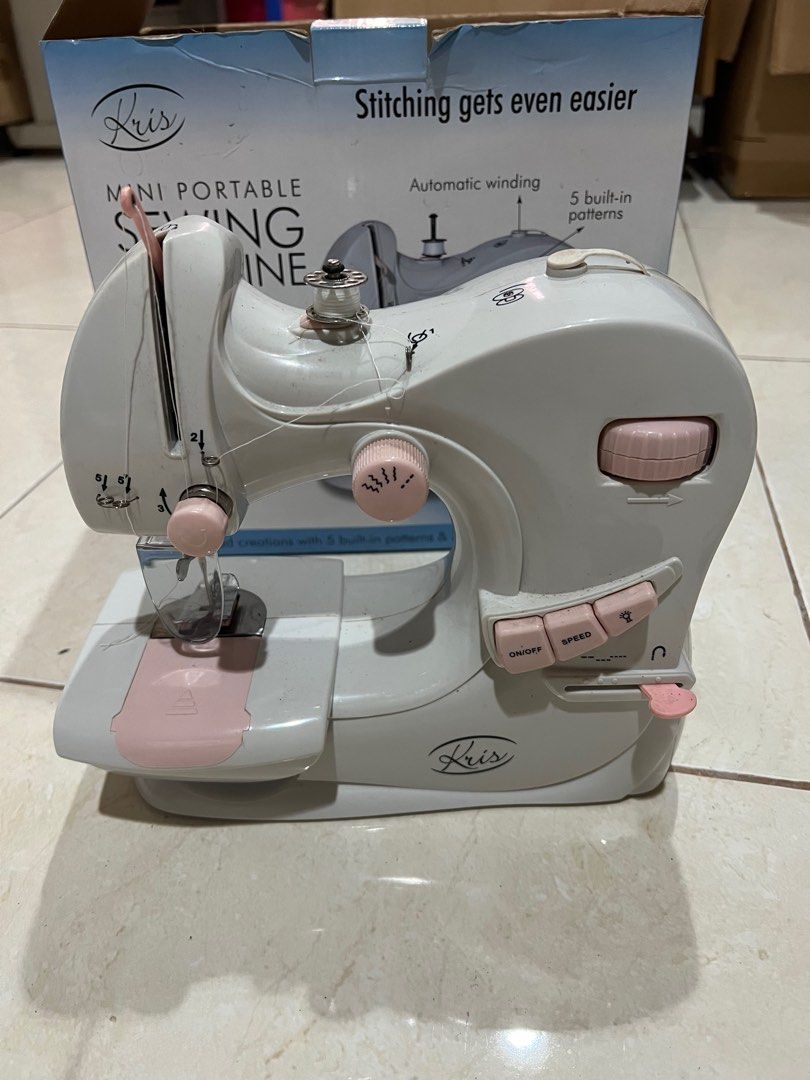 Mini Portable Sewing Machine (LENGKAP), Desain & Kerajinan Tangan ...