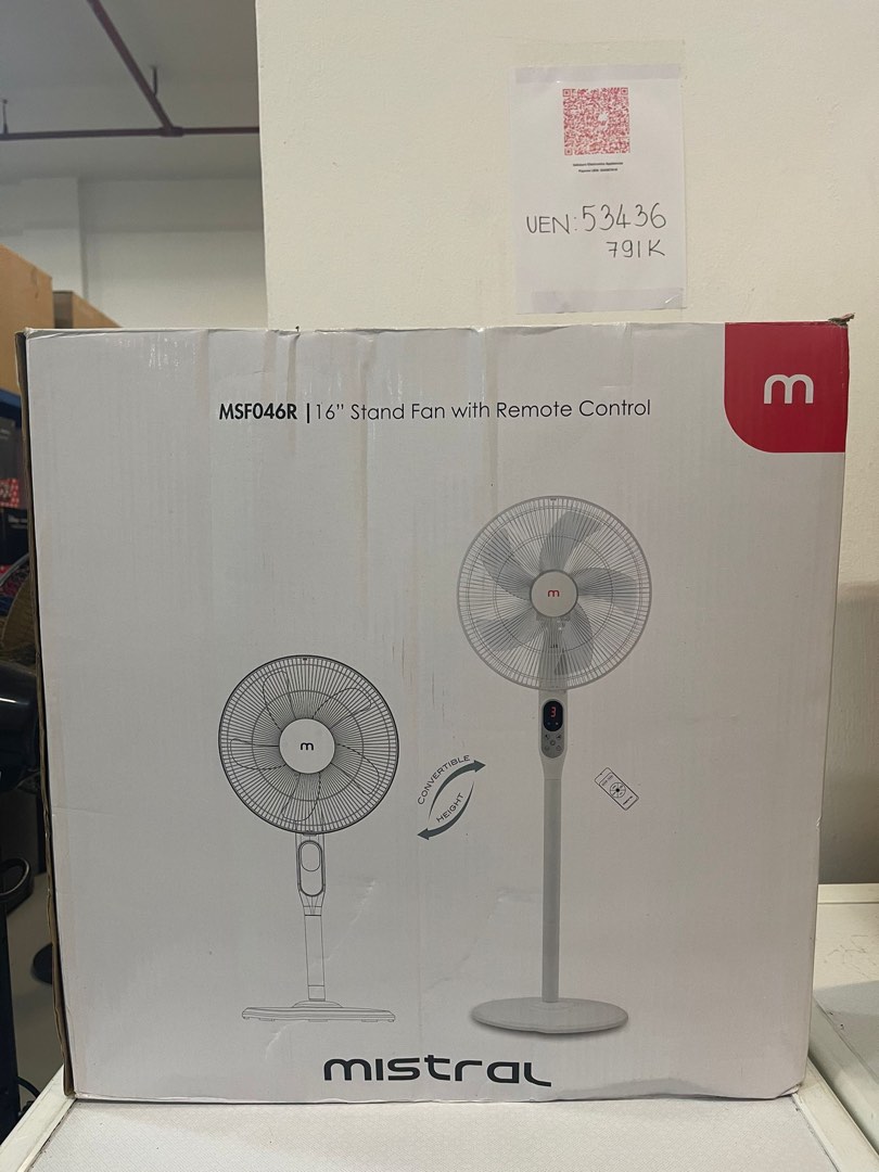 Mistral 16" ABS Blade Stand Fan with Remote Control MSF046R Display Set ...