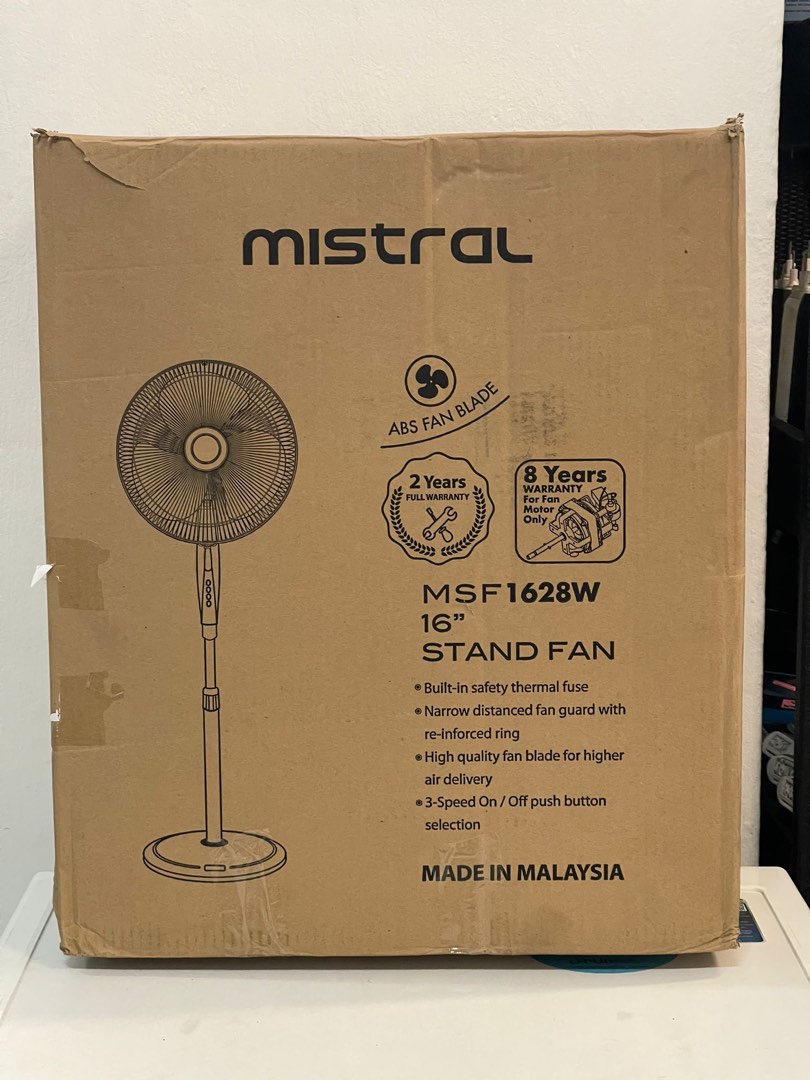 MISTRAL MSF1628W Stand Fan,Black,16 Inches Display Set $40, Furniture ...