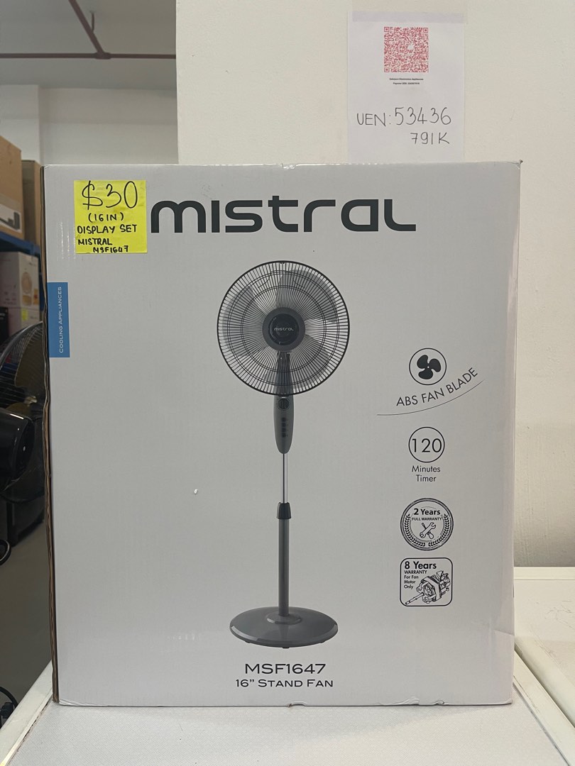 Mistral Stand Fan 16" with Timer MSF1647 Display Set $30 (☎️Kim ...