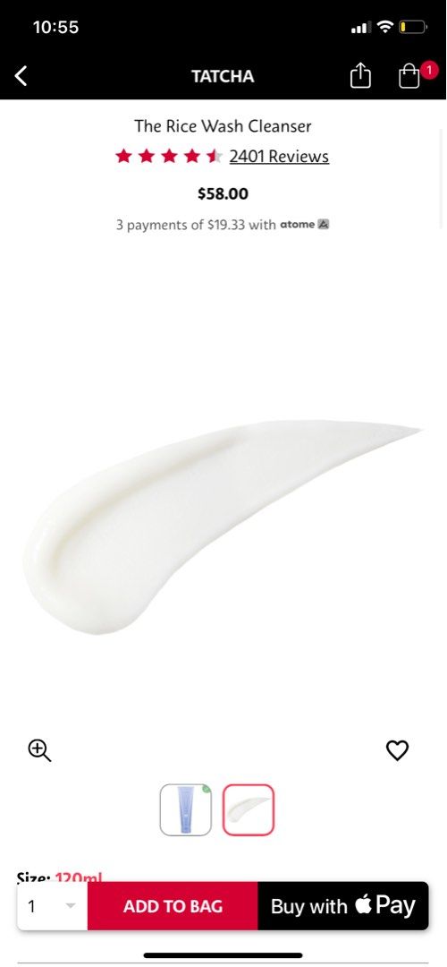 (NEW) 15ML TATCHA THE RICE WASH CLEANSER, Beauty & Personal Care, Face ...