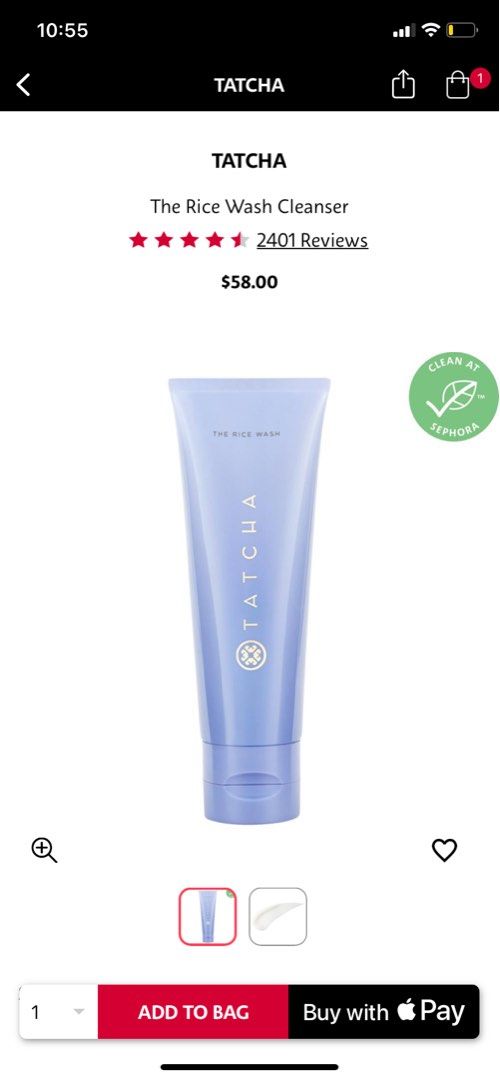 (NEW) 15ML TATCHA THE RICE WASH CLEANSER, Beauty & Personal Care, Face ...