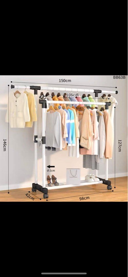 New Sturdy Clothes Rack, Furniture & Home Living, Home Improvement ...