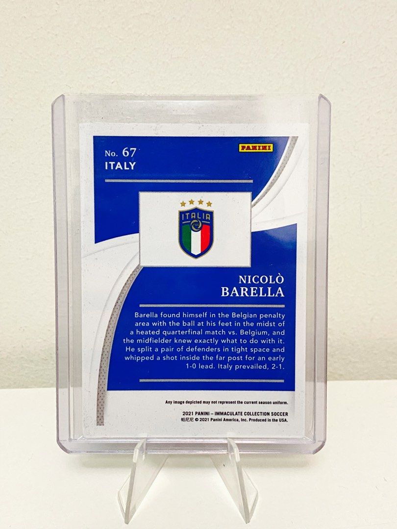 Nicolo Barella /49 Card : 21/22 Panini Immaculate ; Inter Milan , Serie ...