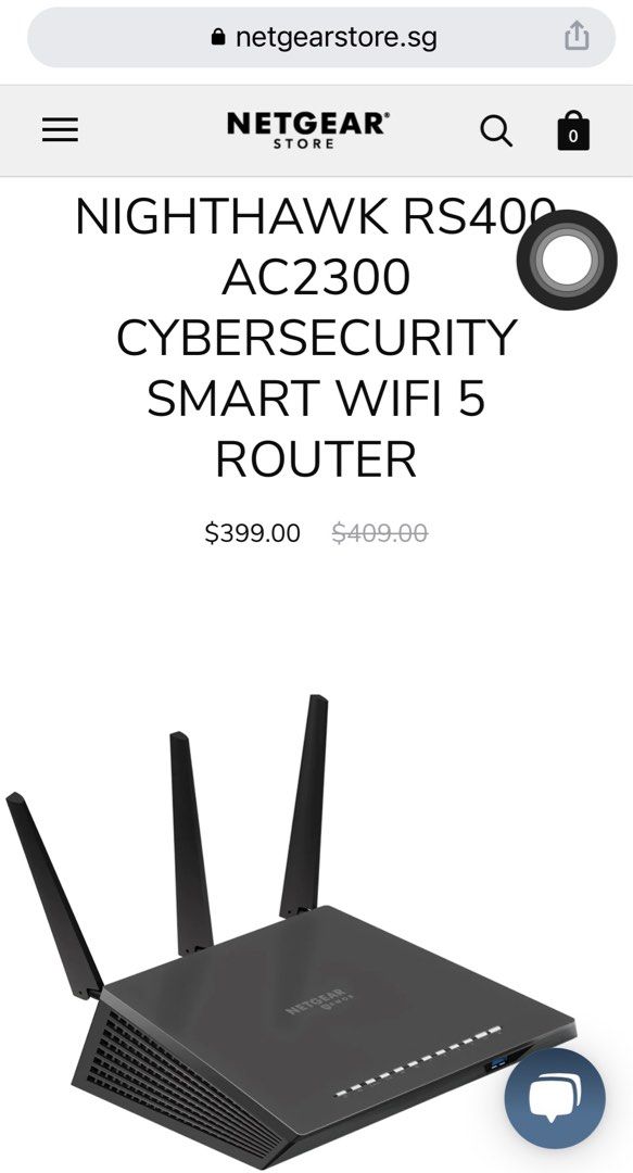 NIGHTHAWK RS400 AC2300 CYBERSECURITY SMART WIFI 5 ROUTER, Computers ...