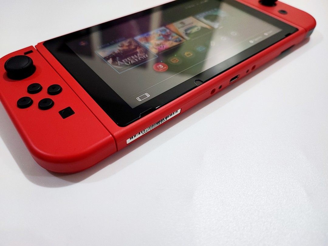 Nintendo Switch V2 Mario Edition, Video Gaming, Video Game Consoles ...