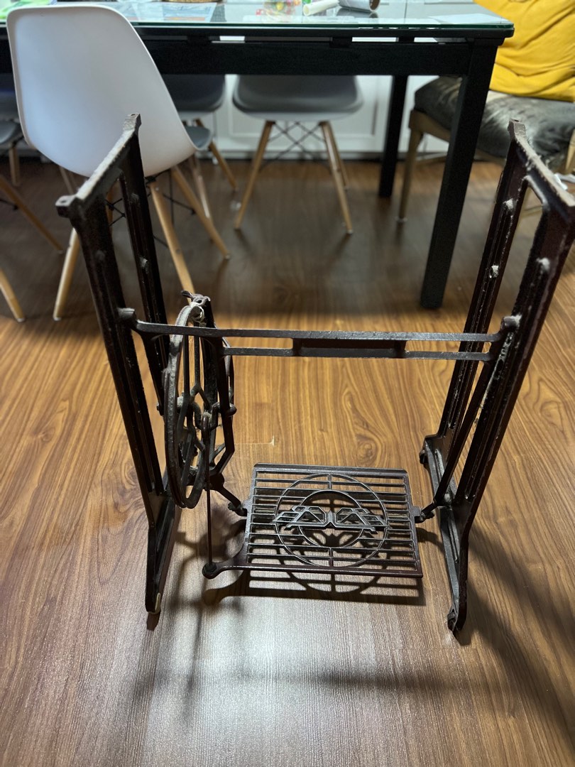 Old sewing machine leg / stand brand wings, Furniture & Home Living ...