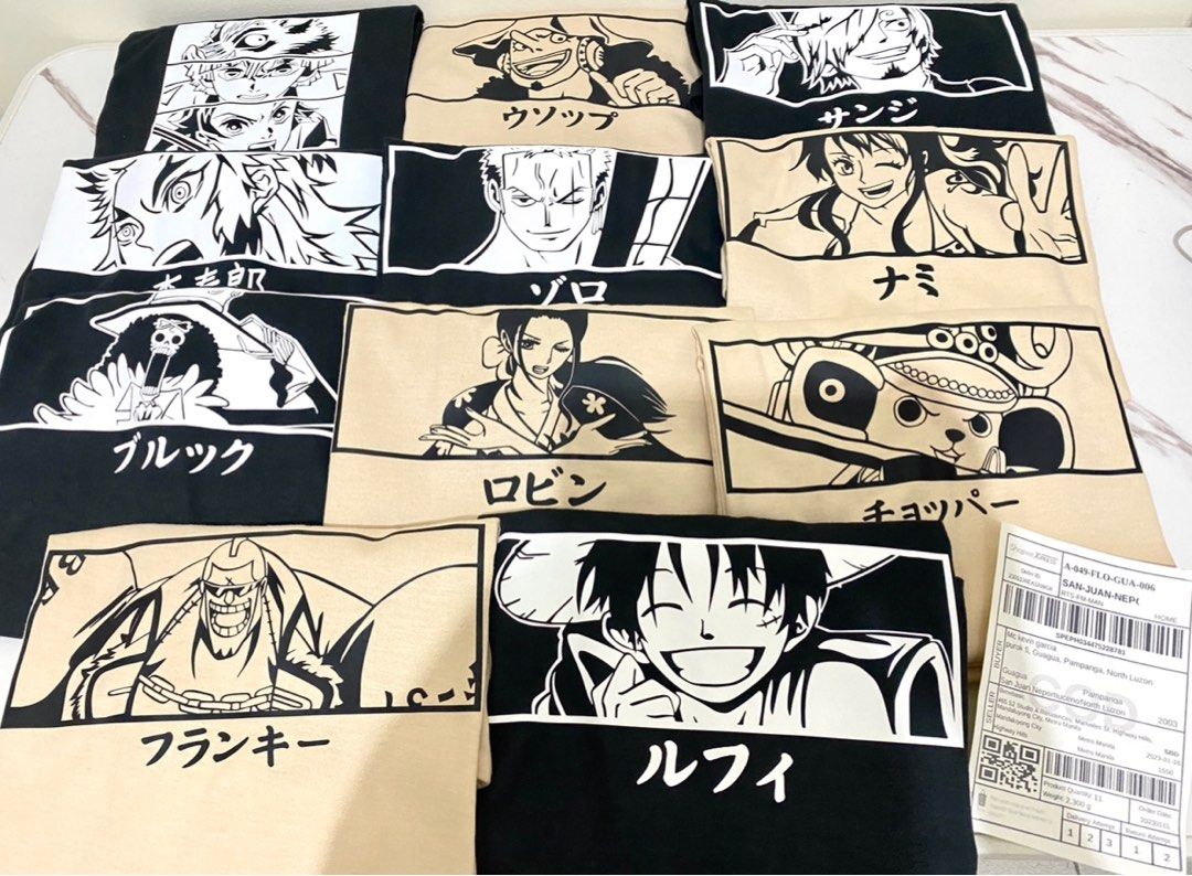 ONE PIECE Anime Tshirt Minimalist Basic Neutral, Men's Fashion, Tops ...