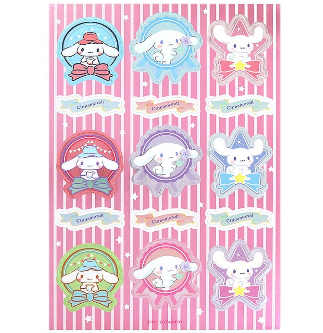 Original Sanrio 2020 Cinnamoroll Stickers Set Case, Hobbies & Toys ...