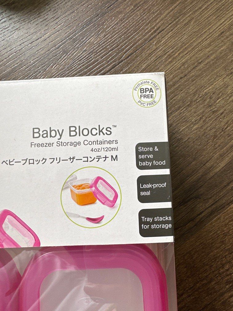 OXO TOT baby block freezer storage containers, Babies & Kids, Nursing ...