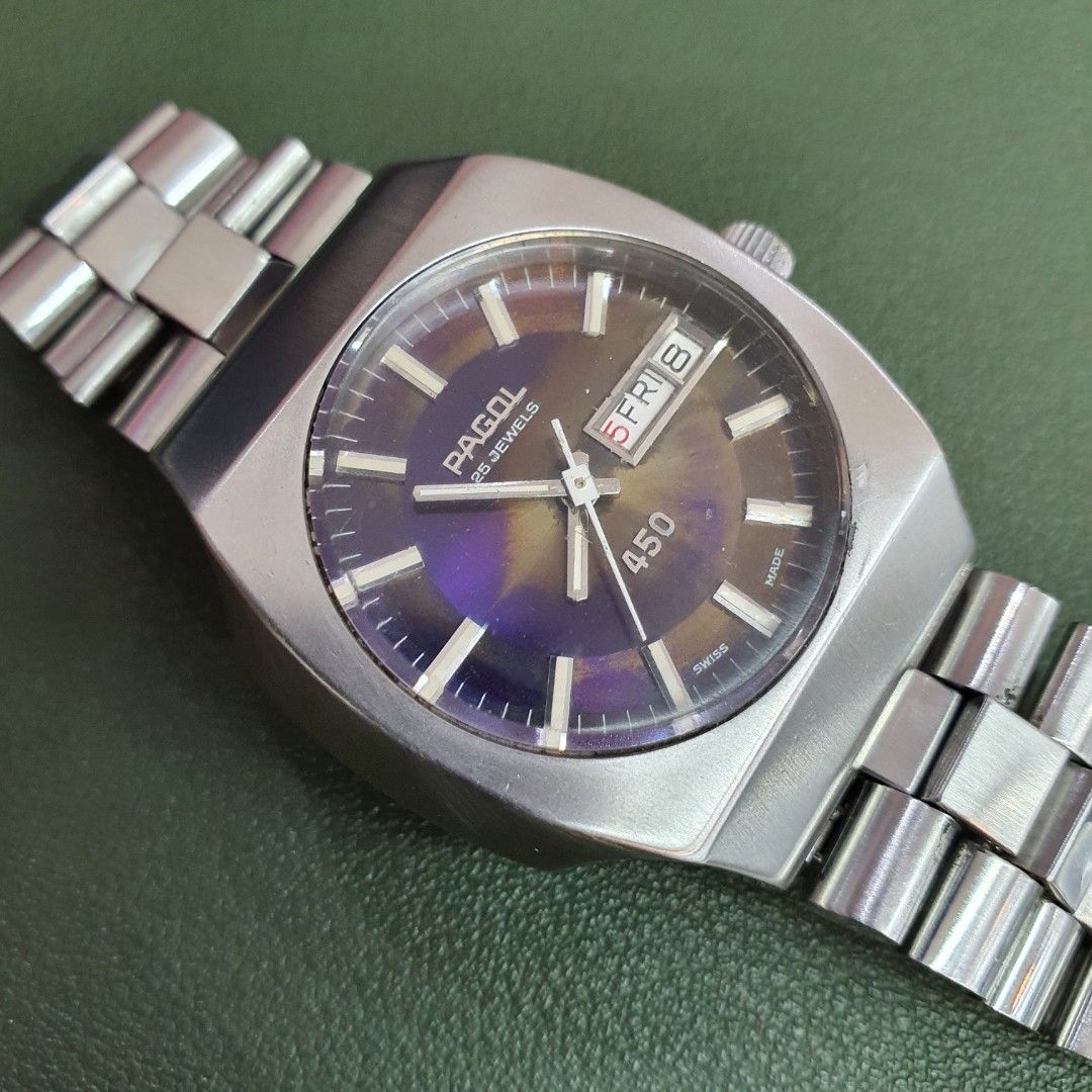 Pagol SW6039 Purple Automatic Vintage Watch 36mm, Luxury, Watches on ...