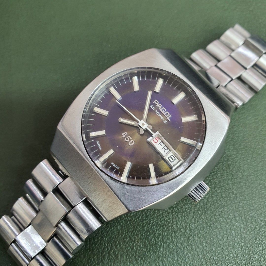 Pagol SW6039 Purple Automatic Vintage Watch 36mm, Luxury, Watches on ...