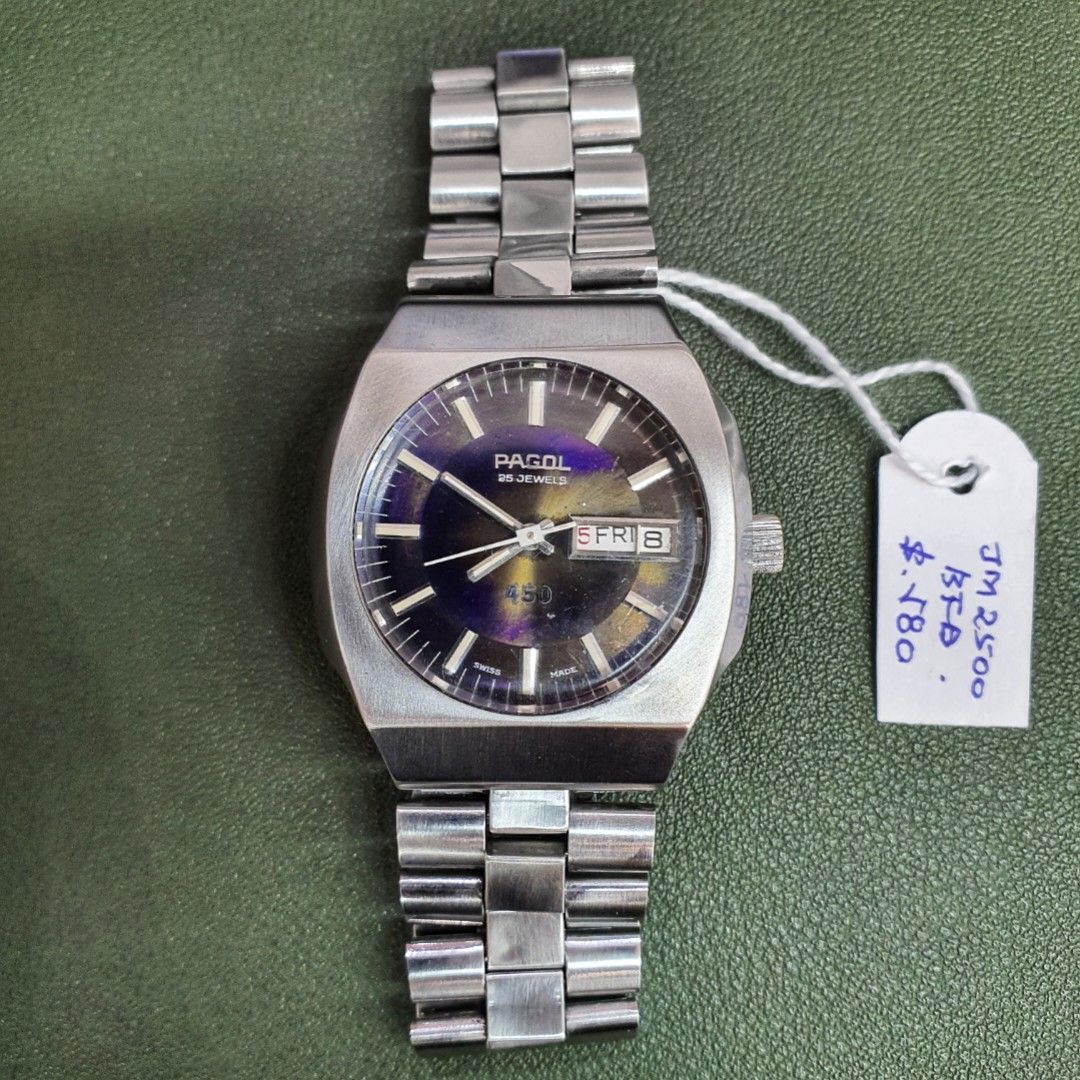 Pagol SW6039 Purple Automatic Vintage Watch 36mm, Luxury, Watches on ...