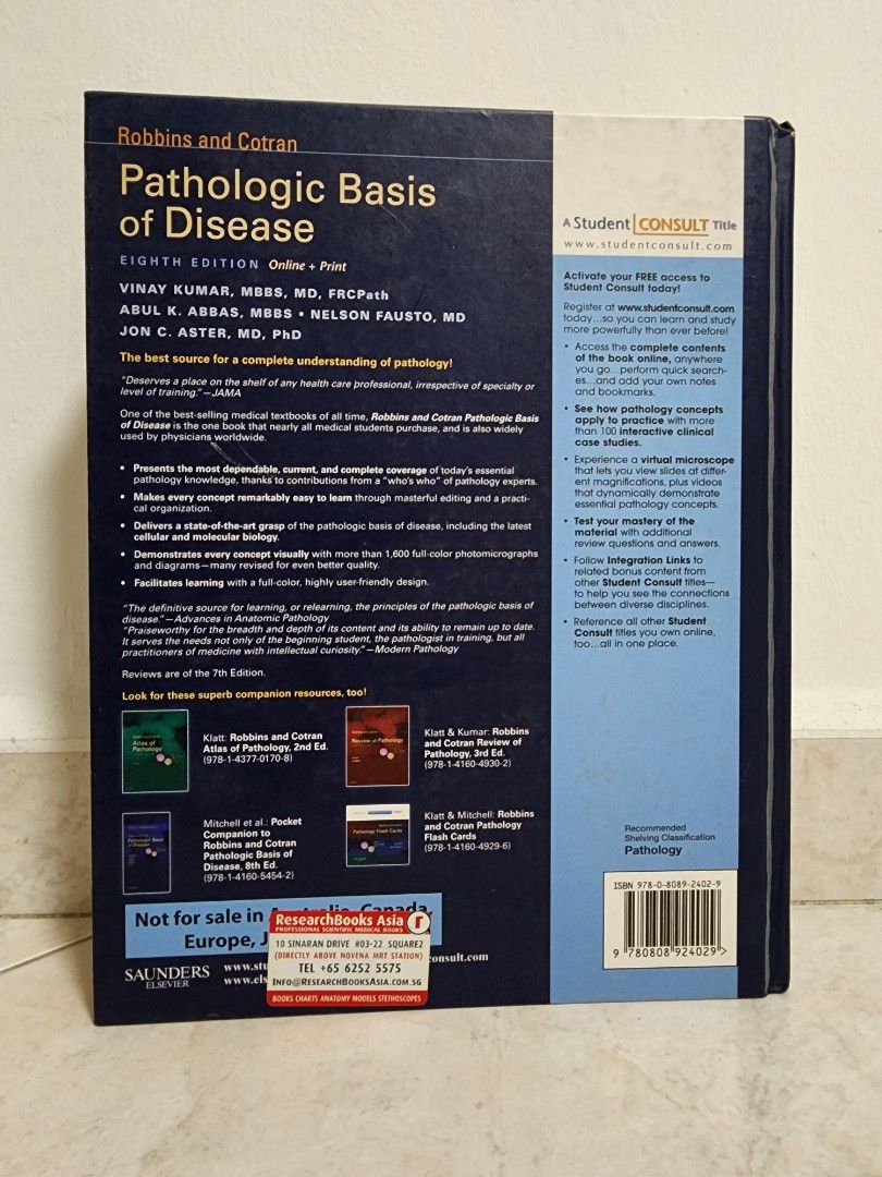 Robbins Pathologic Basis of Disease 8th Edition, Hobbies & Toys, Books ...