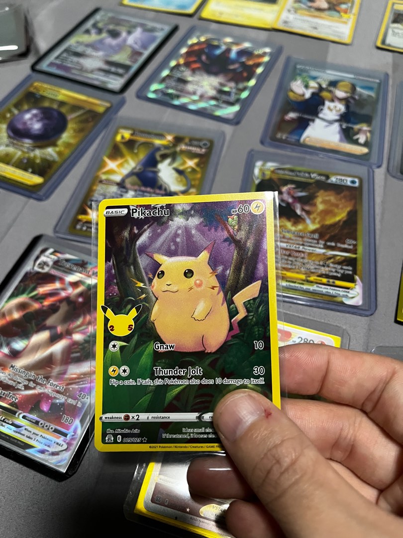 Pikachu Full Art Celebration, Hobbies & Toys, Toys & Games on Carousell