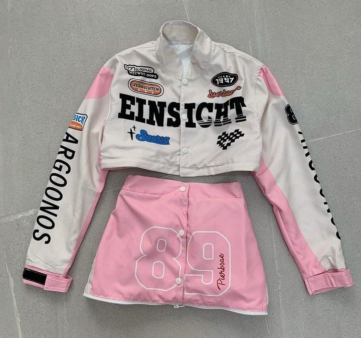 Pink Racing jacket, Women's Fashion, Coats, Jackets and Outerwear on ...