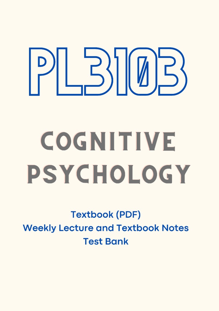 PL3103 Cognitive Psychology Pack (Grade A), Hobbies & Toys, Books ...