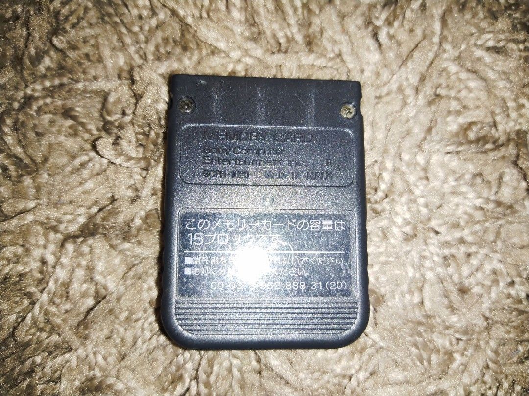 Playstation 1 PS1 Memory Card Black Colour, Video Gaming, Video Games ...