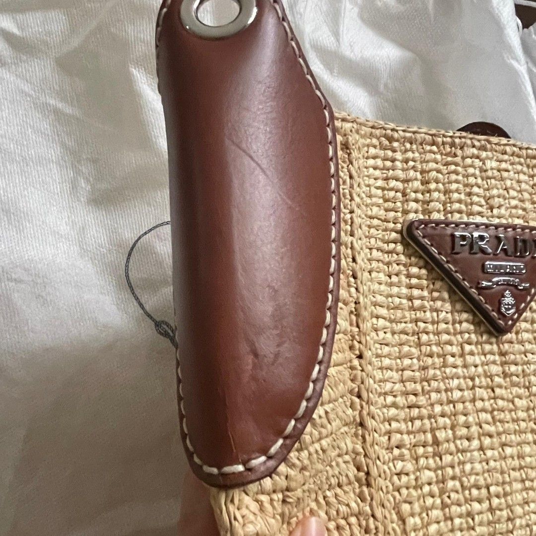 Prada Raffia Bag, Luxury, Bags & Wallets on Carousell