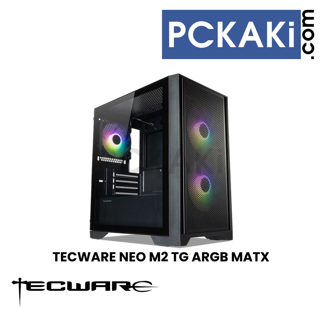 [IN STOCK] TECWARE NEO M2 TG ARGB MATX COMPACT DESKTOP CASING WITH 3x ...