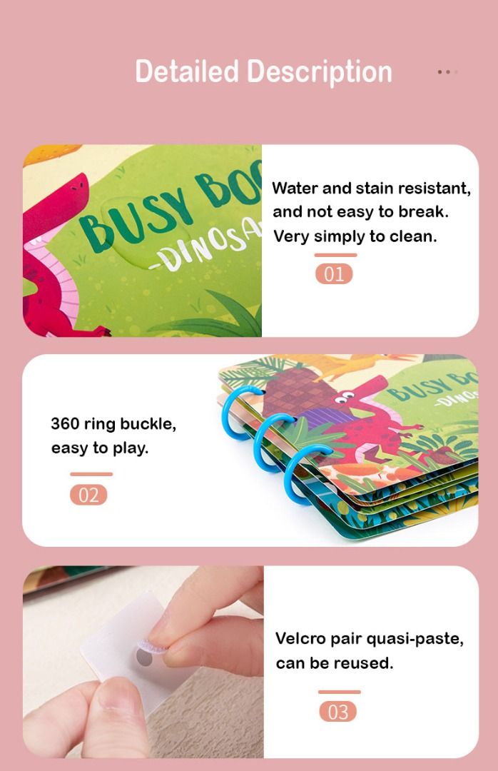 Preschool Busy Book Themed Stickers Sensory Toys Motor Skills Learning ...