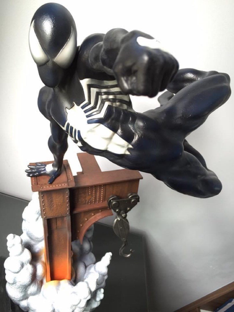 Propainted Sideshow Symbiote Spiderman Premium Format Statue Marvel ...