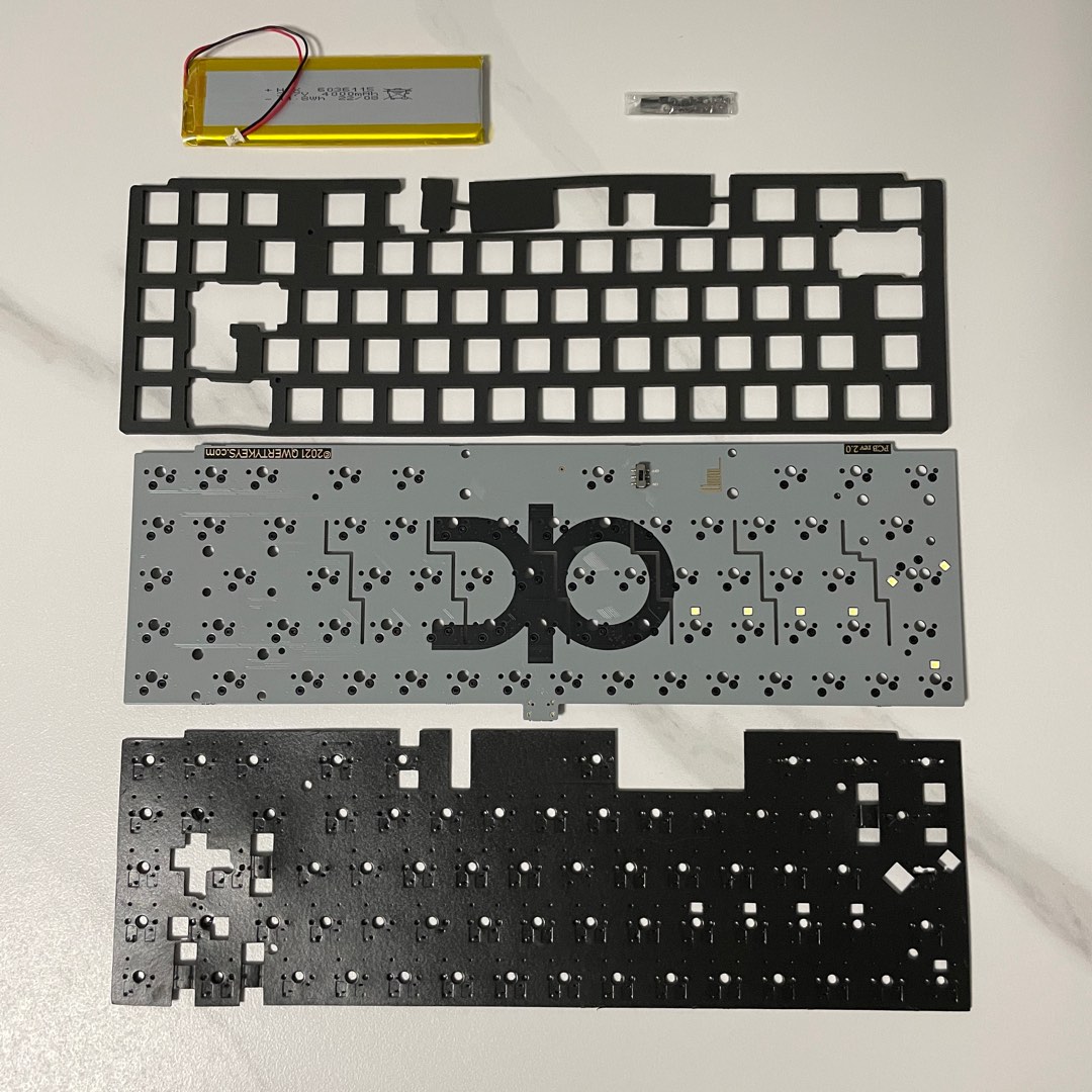 QK65 Bluetooth PCB R2 ANSI Hotswap + battery + poron + PE foam BT ...