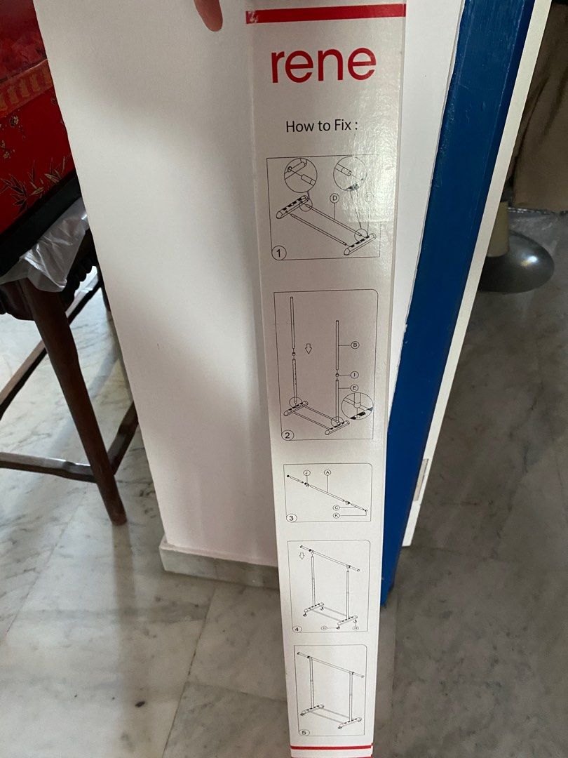 Rene Single Arm Laundry Rack, Furniture & Home Living, Home Improvement ...