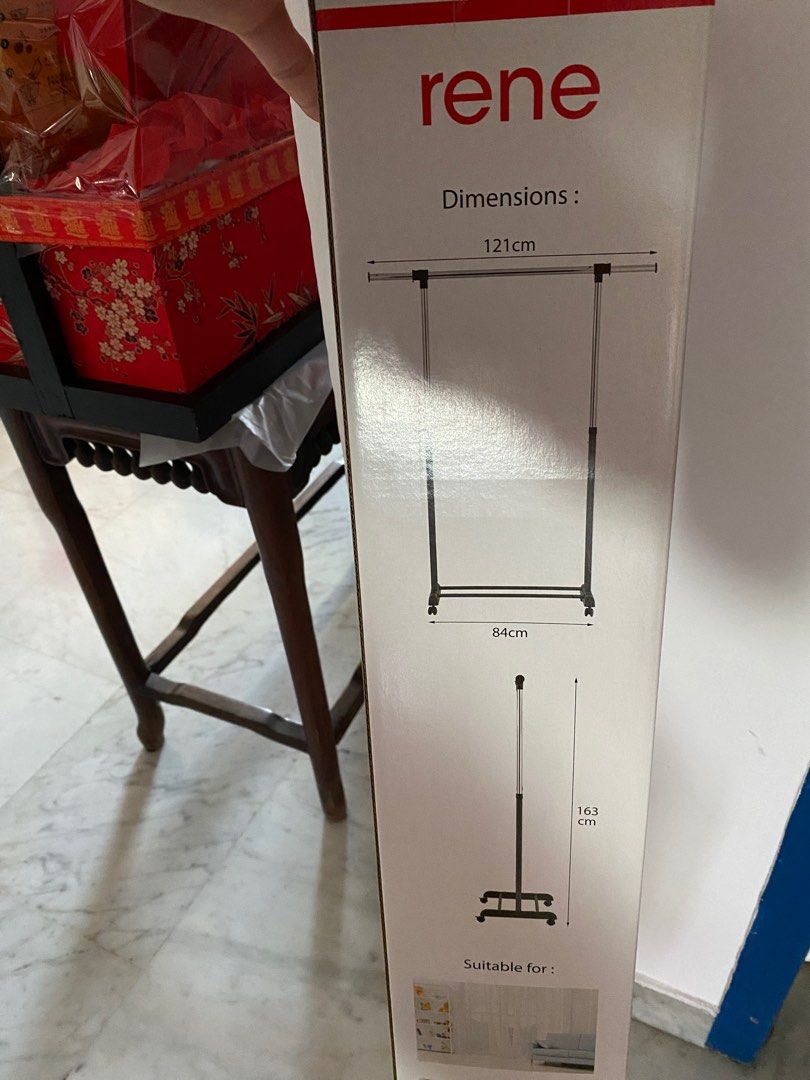 Rene Single Arm Laundry Rack, Furniture & Home Living, Home Improvement ...