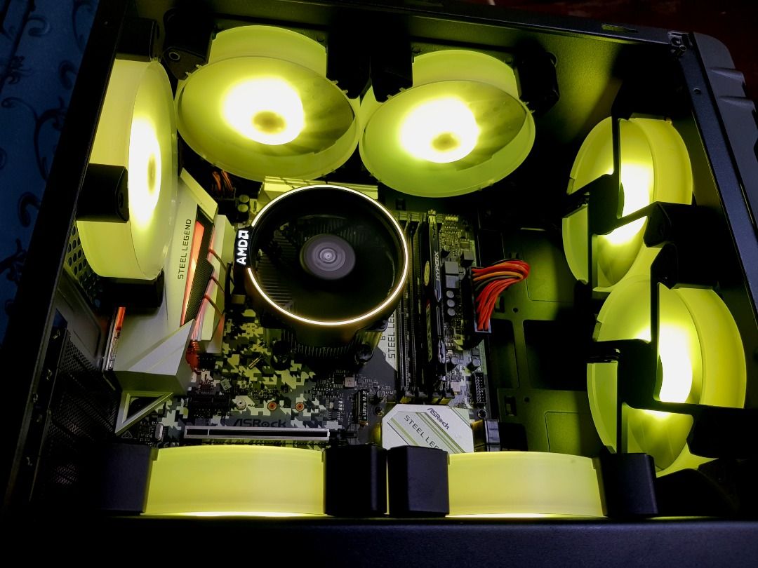 Ryzen 5 4650G with Steel Legend Gaming Motherboard Desktop PC System ...