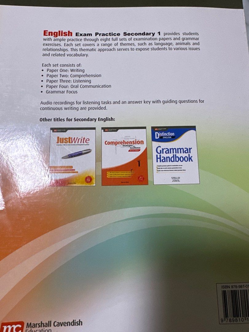 Sec 1 English assessment book with FREE pencil and eraser, Hobbies & Toys, Books & Magazines ...