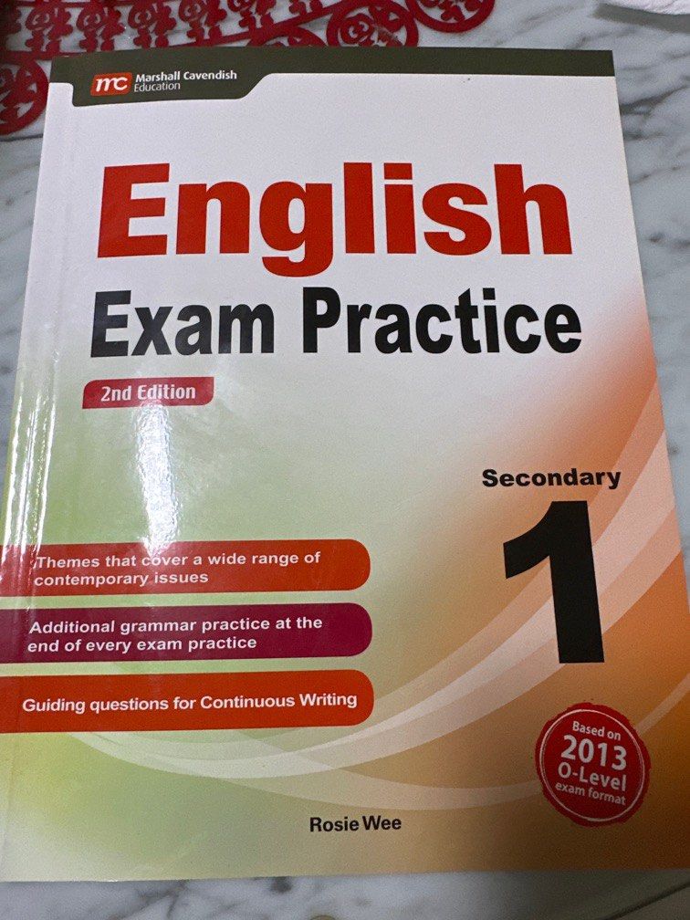 Sec 1 English assessment book with FREE pencil and eraser, Hobbies ...