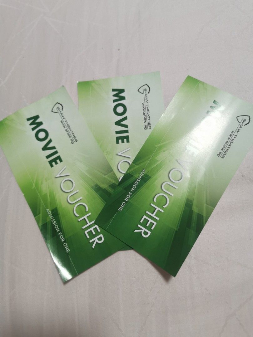Shaw Movie Vouchers, Tickets & Vouchers, Vouchers on Carousell