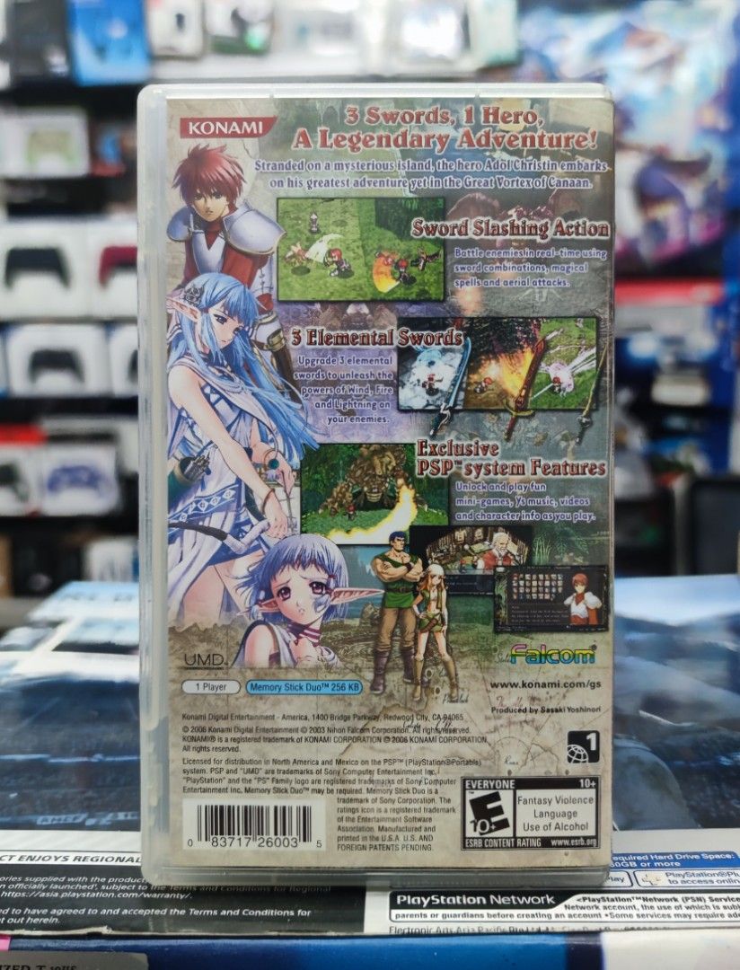 Sony PSP Ys The Ark of Napishtim, Video Gaming, Video Games ...