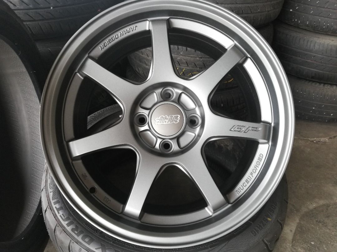 sport rim mugen GP 16 siap tayar baru 195/50/16, Auto Accessories on Carousell