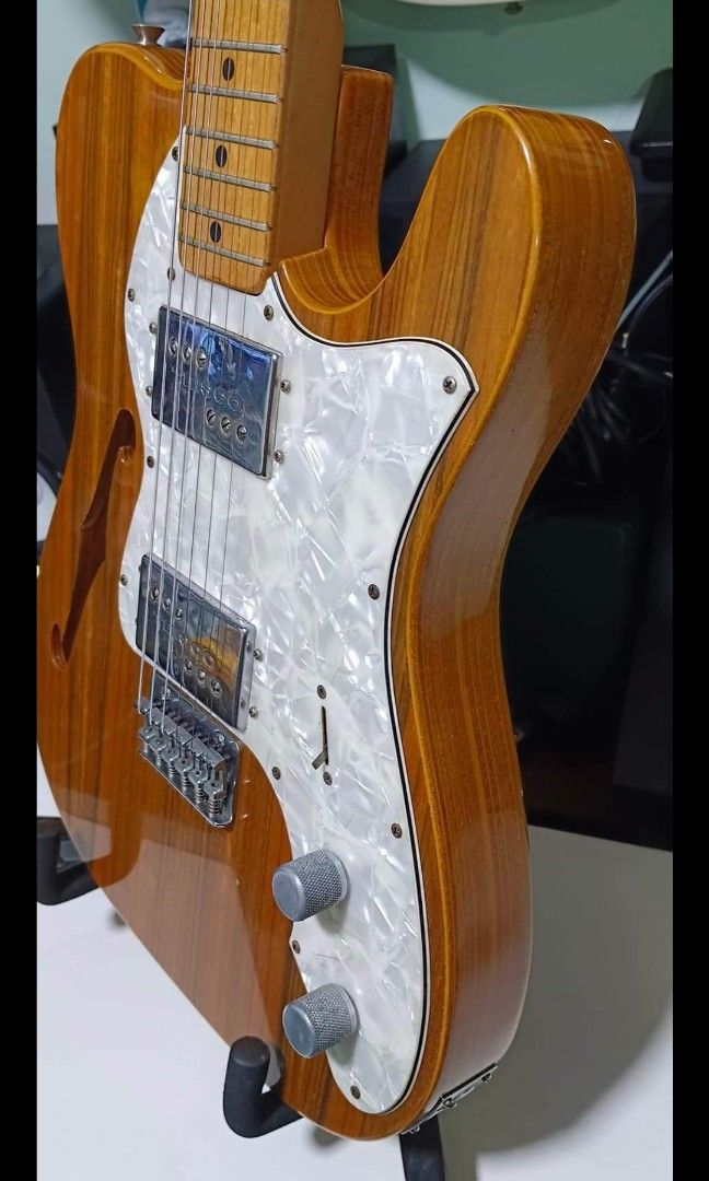 Tiesco rare vintage thinline electric guitar, Hobbies & Toys, Music ...