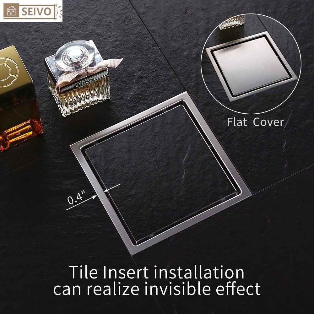 Bathroom Tile Insert Floor Trap 15cm x 15cm, Furniture & Home Living ...