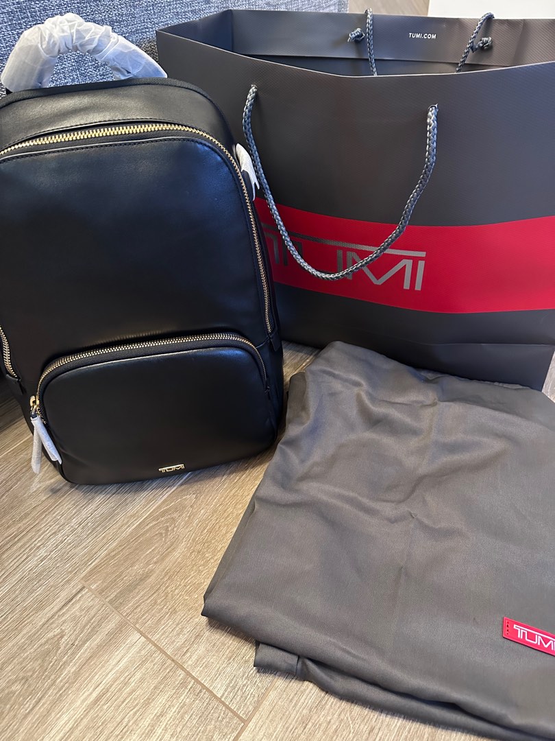 Tumi Ruby backpack Black Leather, 女裝, 手袋及銀包, 背囊 - Carousell